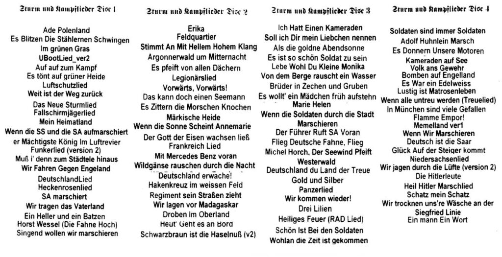 German Marching Songs 4 disc set – Military Print