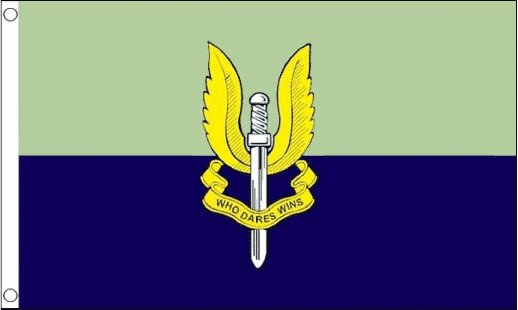 c Special Air Service (SAS) Blue Flag – Military Print